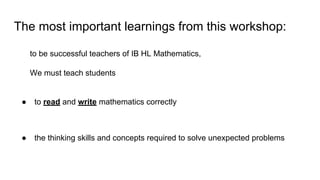 Ib dp hl mathematics cat 1 day 1 | PDF