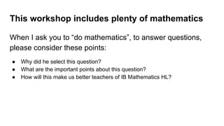 Ib dp hl mathematics cat 1 day 1 | PDF