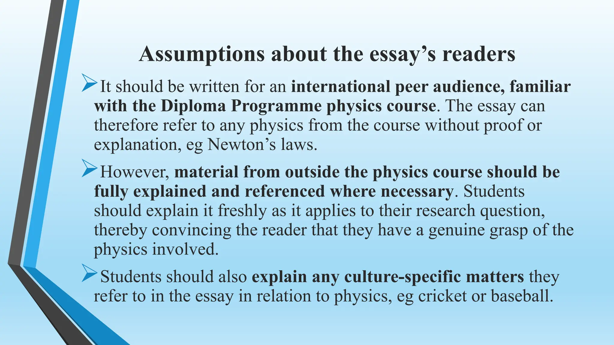 Ibdp physics exetended essay and army ppt.pptx