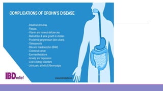 IBD- Inflammatory bowel disease. 2 types - ulcerative colitis and crohn ...