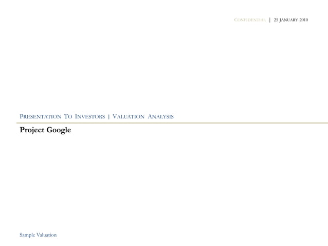 Google Valuation Presentation | PPT