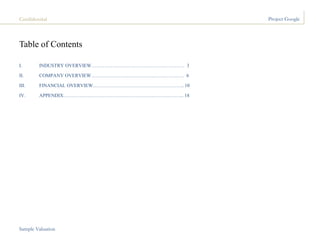 Google Valuation Presentation | PPT