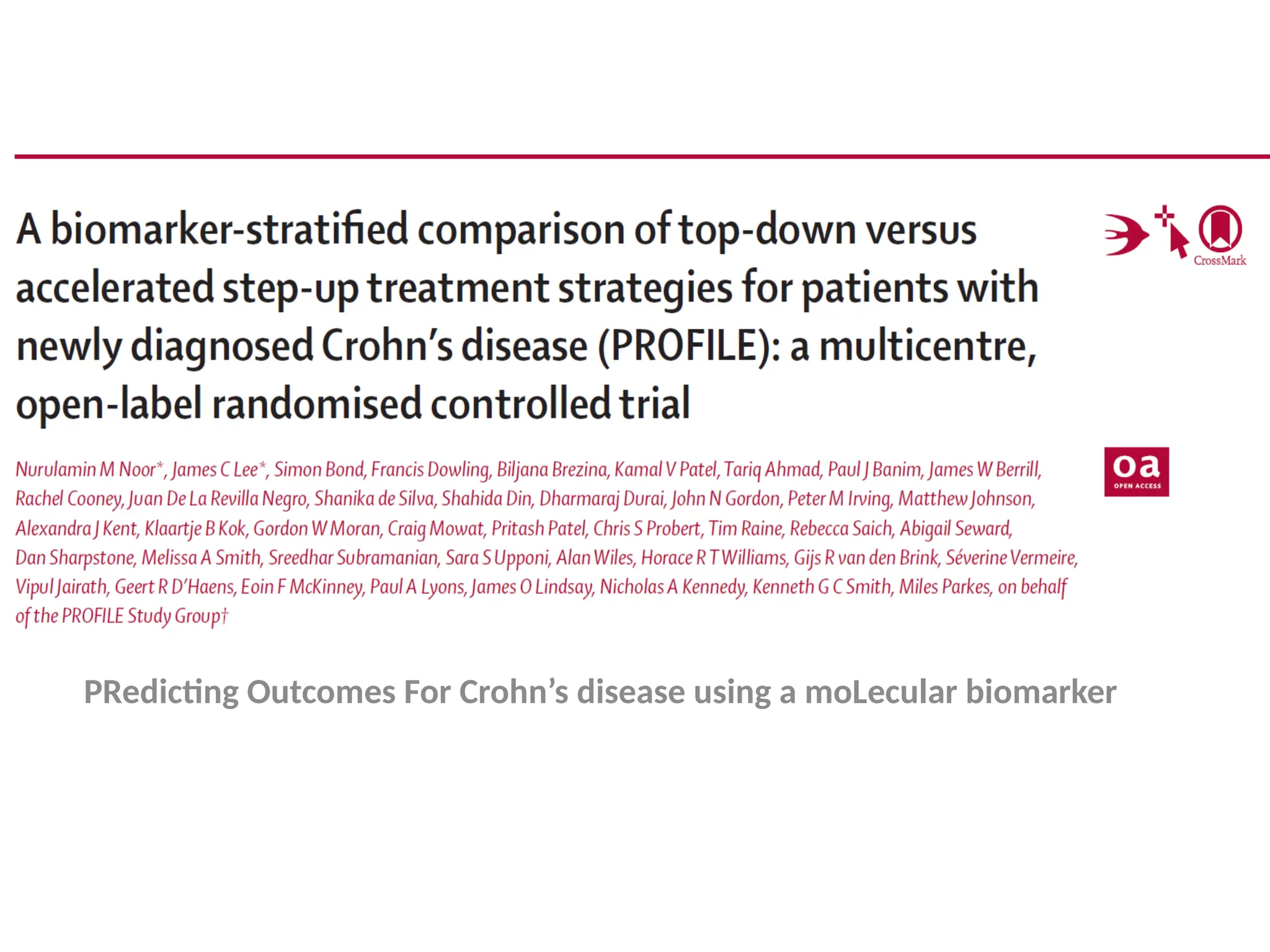 IBD Profile trial for the proper management of IBD | PPTX