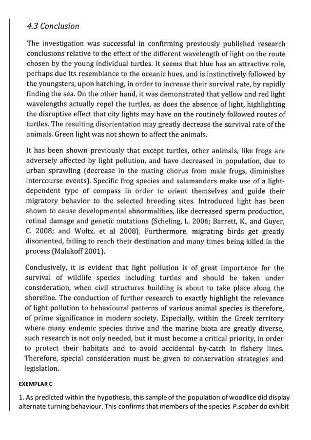 IBDP Science Extended Essay Exemplars of Critical Thinking | PDF