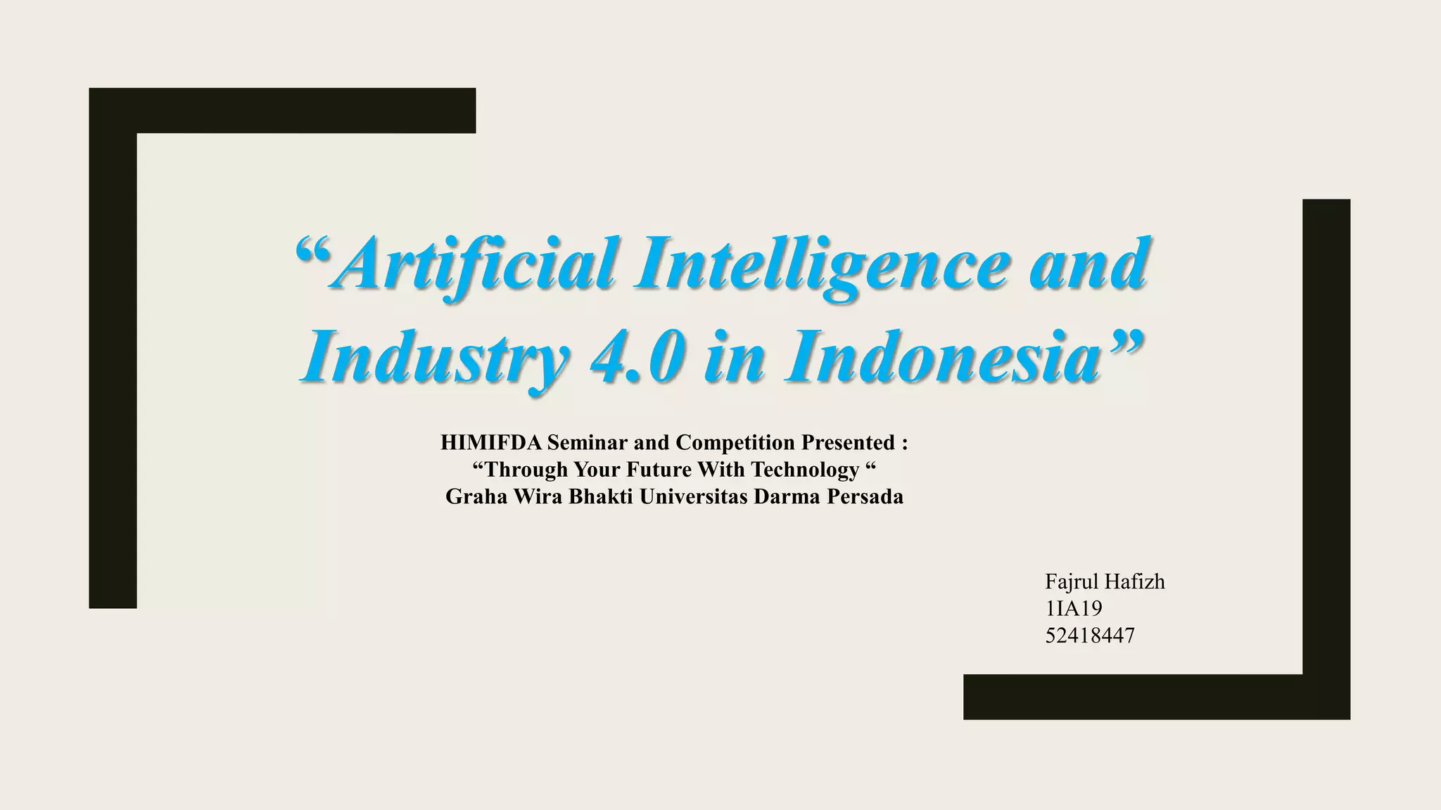 Ibd seminar artificial intelligence | PPT