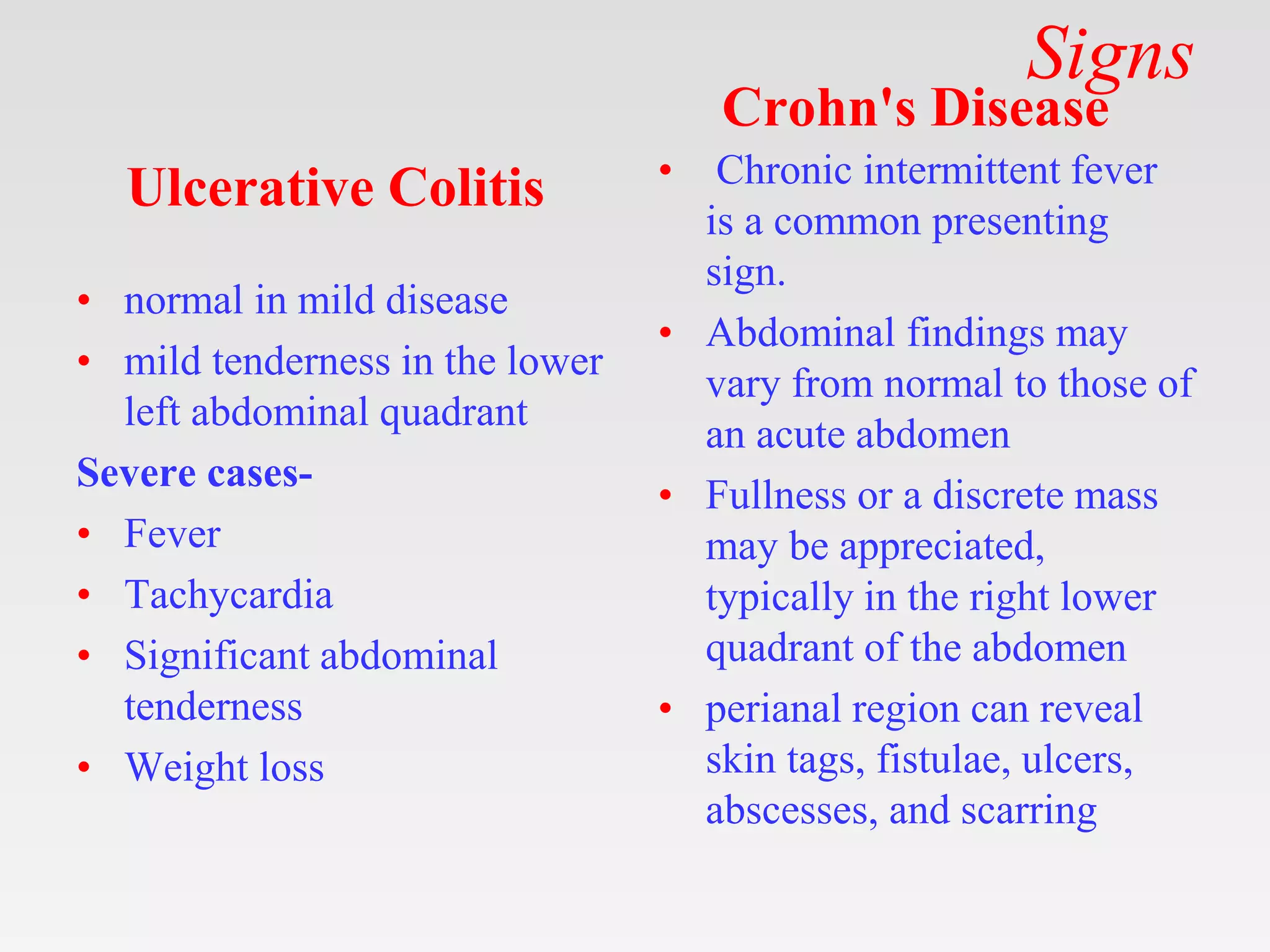 IBD Uicerative colitis versus crohn's disease.pptx