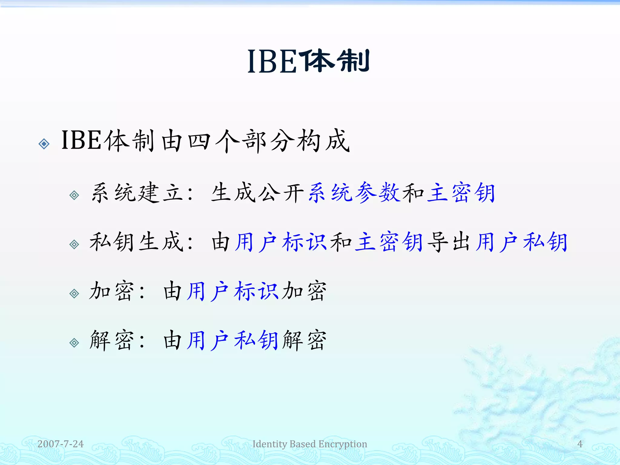 A Survey Of Identity Based Encryption Ppt