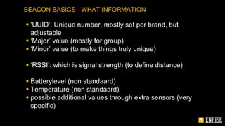 iBeacon Lecture by Enrise | PPTX