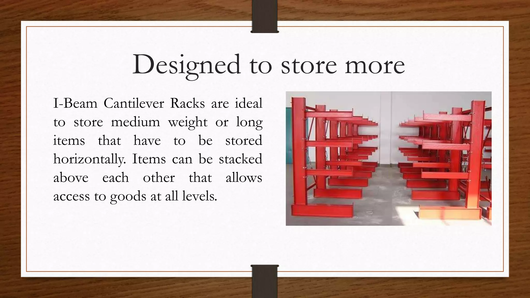 I-Beam Cantilever Racks | PPTX