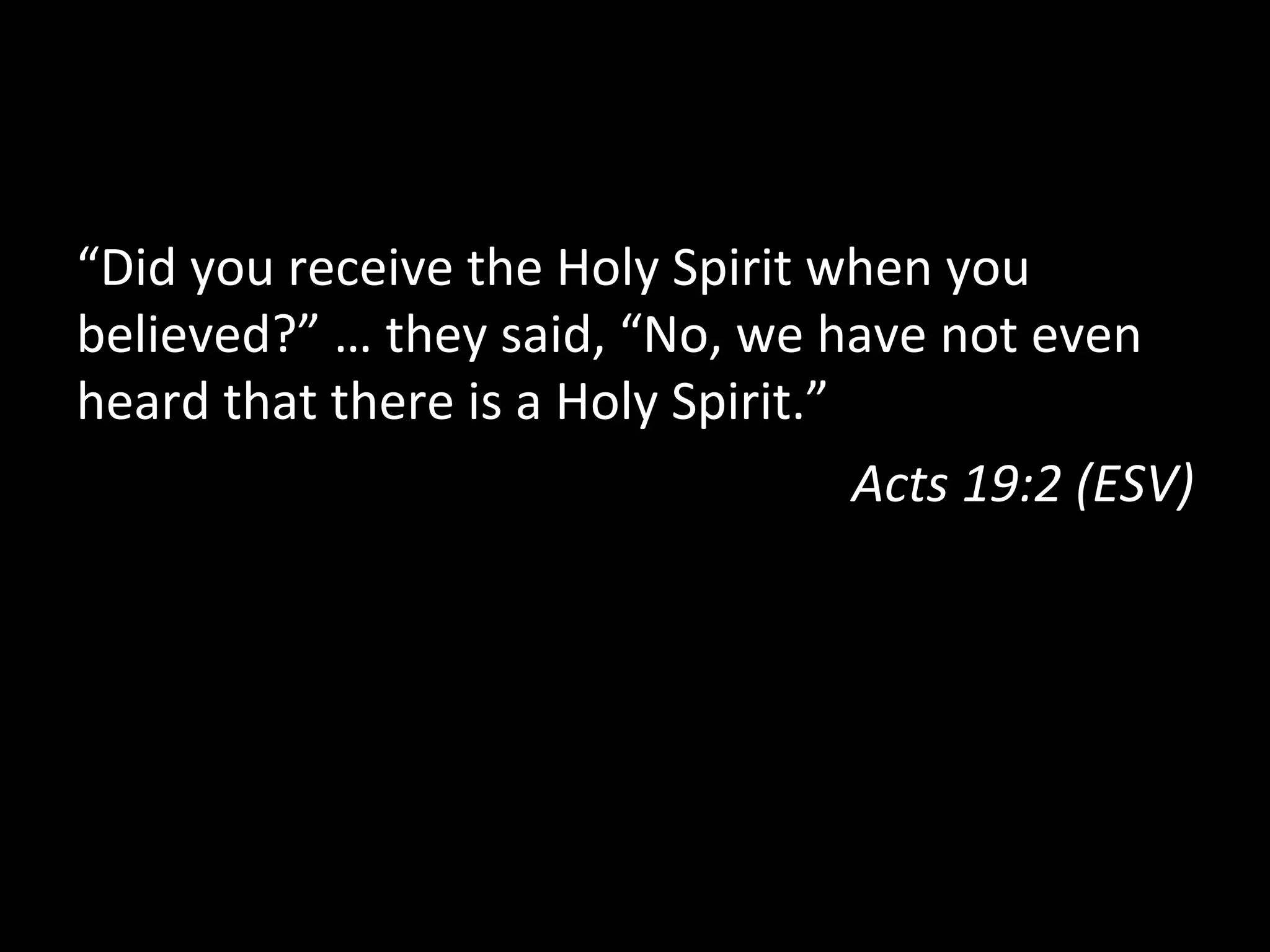 I Believe In The Holy spirit message slides | PPT
