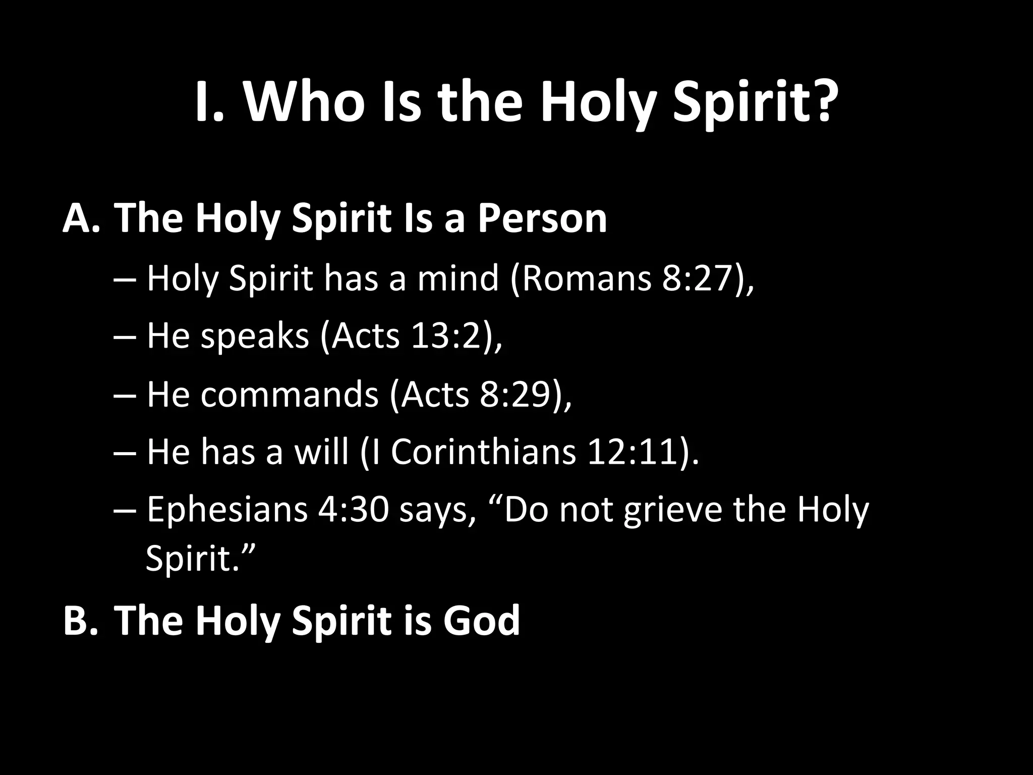 I Believe In The Holy spirit message slides | PPT