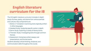 IB English A Brief Manual For your Speaking | PPT