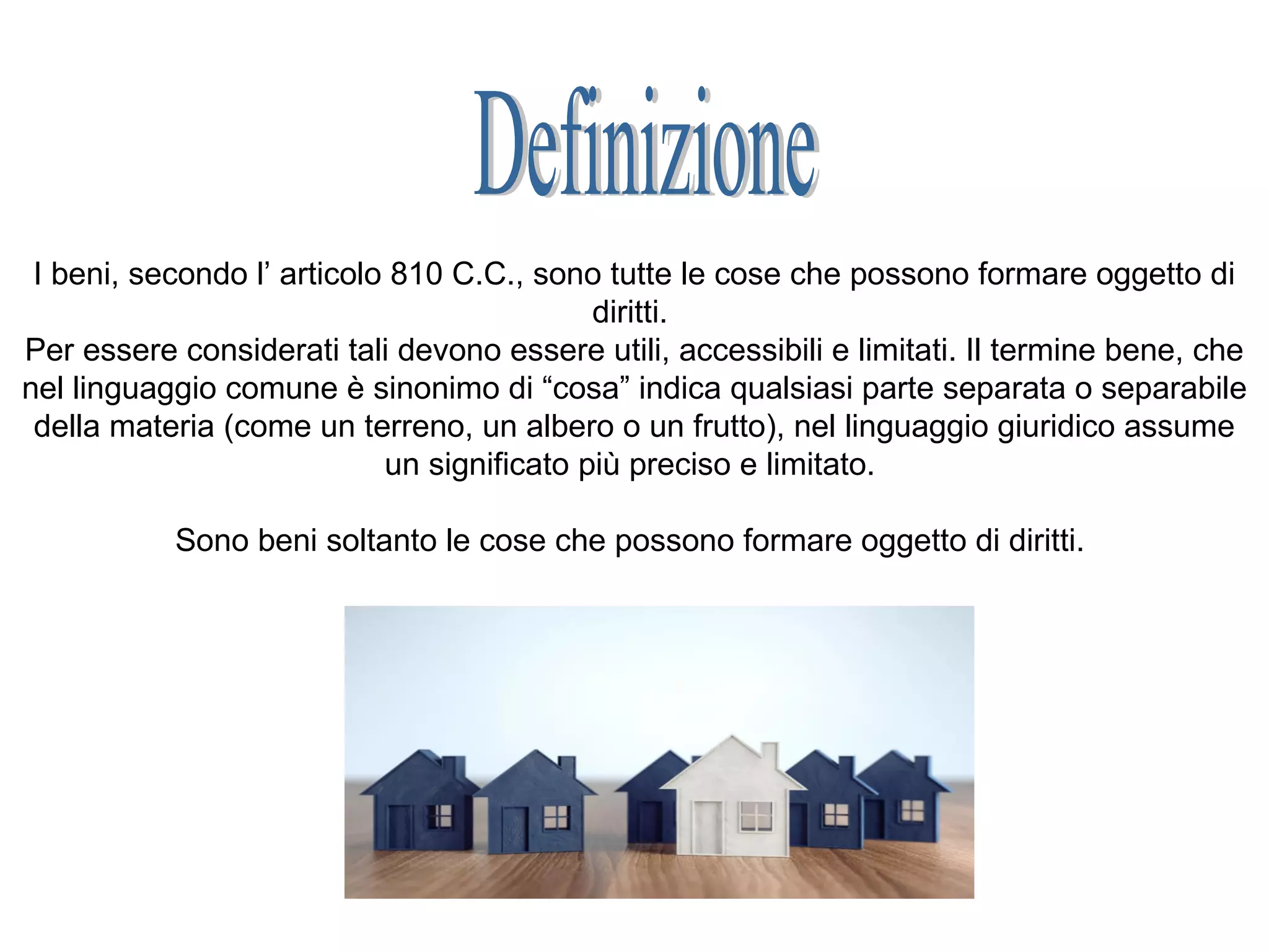 I beni | PPT