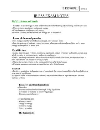 Ib ess exam notes | PDF