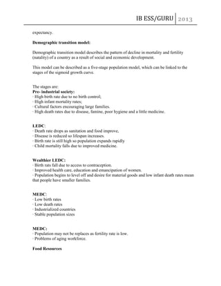 Ib ess exam notes | PDF