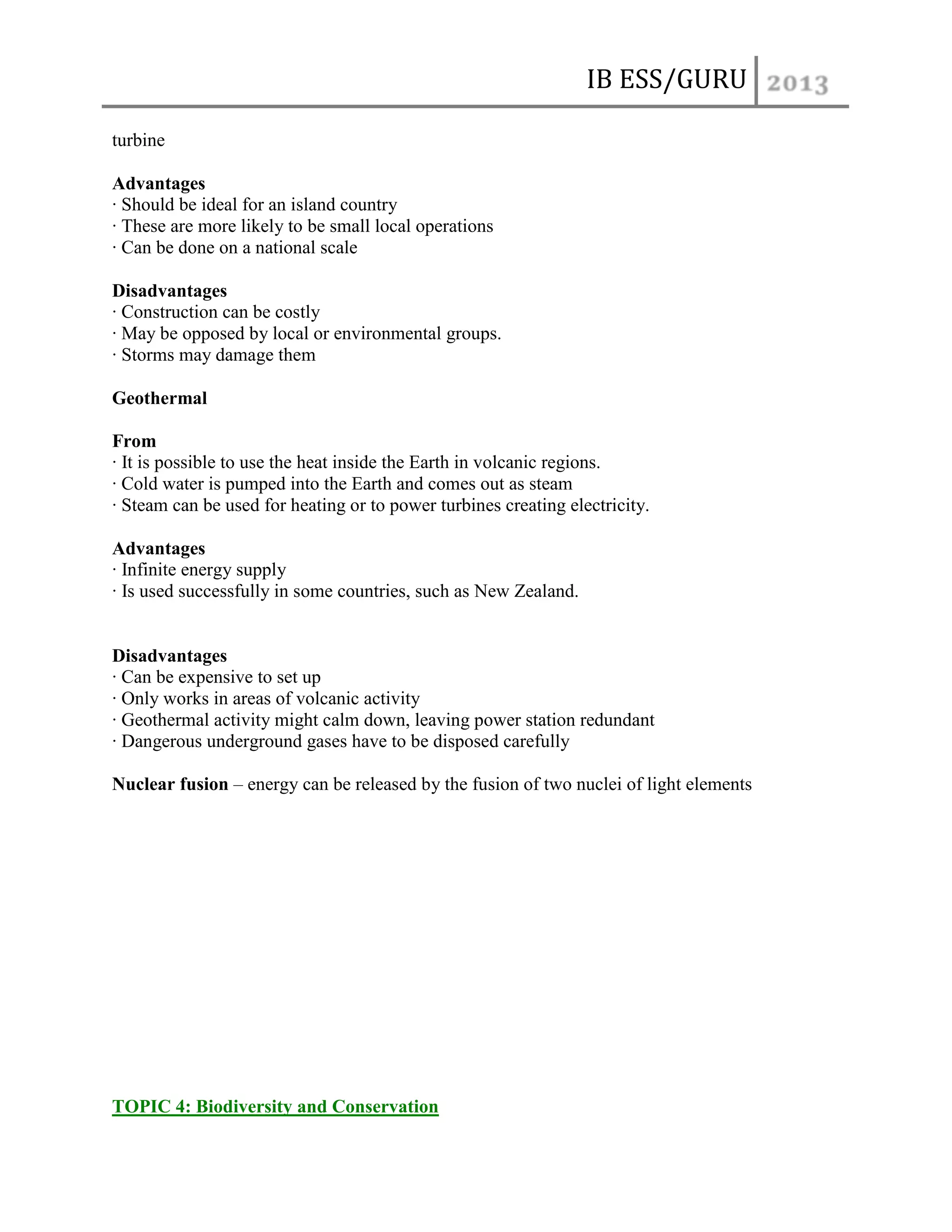 Ib ess exam notes | PDF