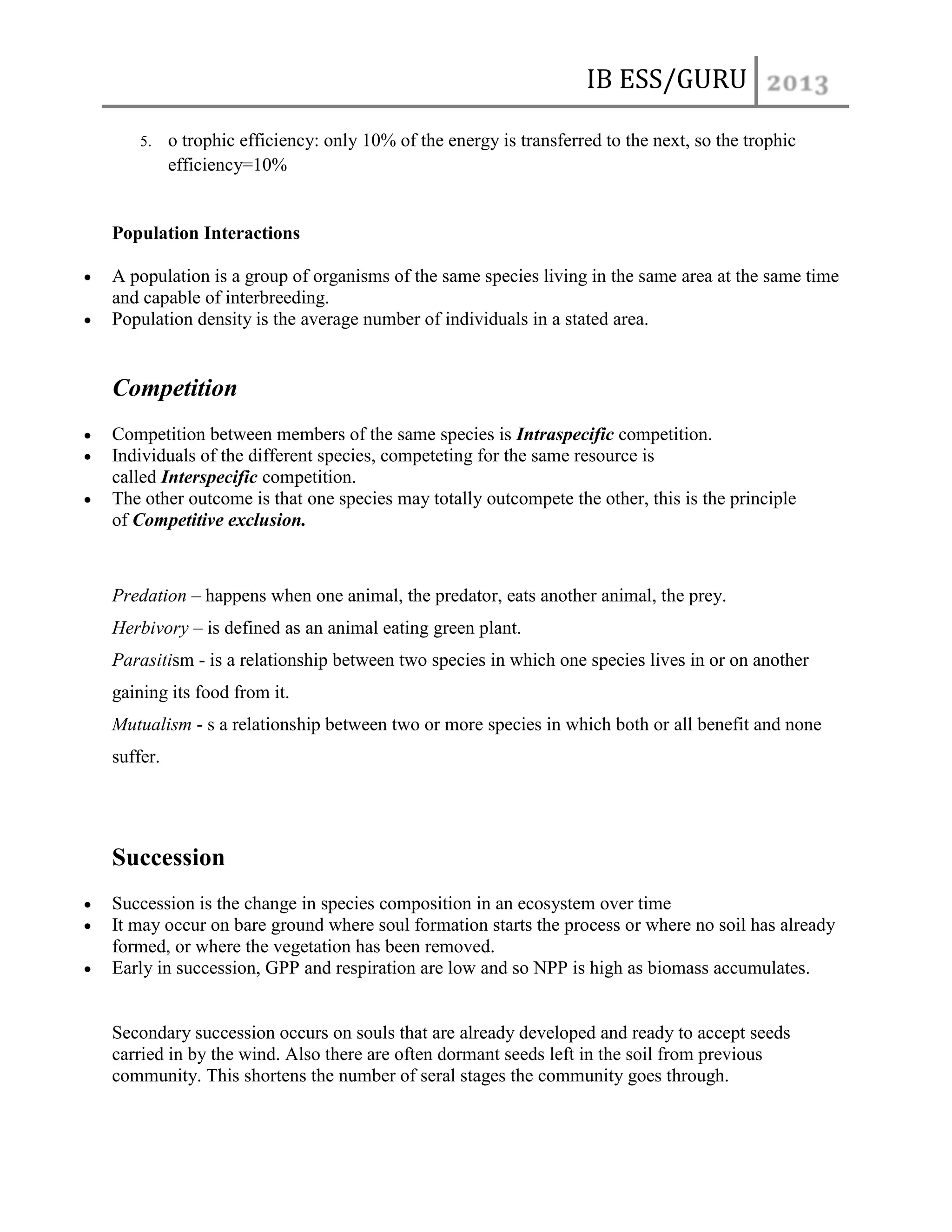 Ib ess exam notes | PDF