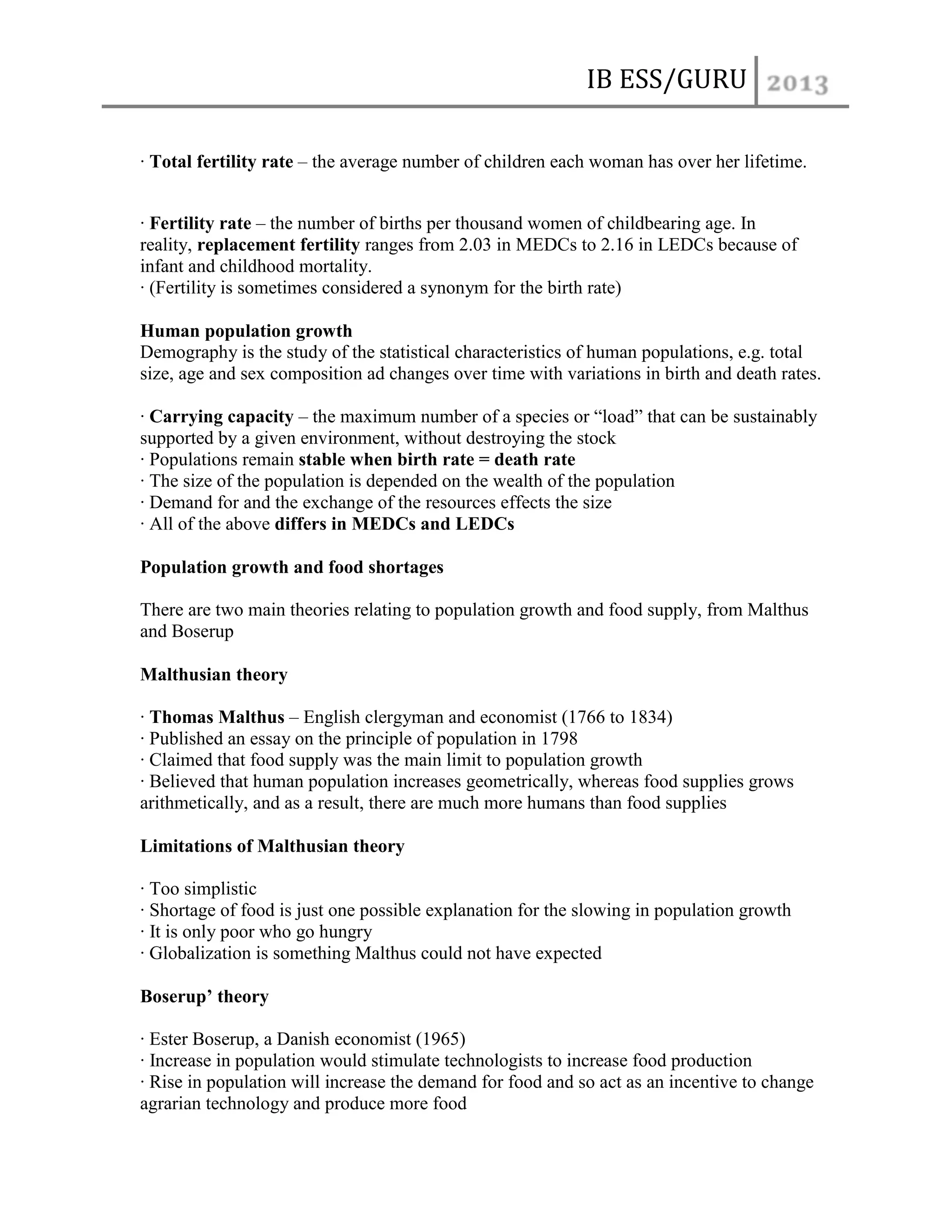 Ib ess exam notes | PDF