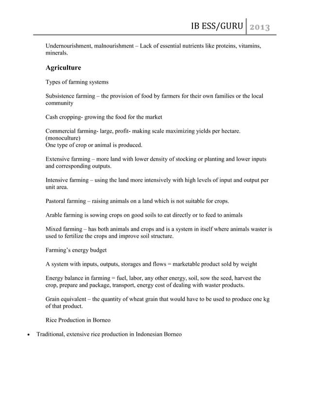 Ib ess exam notes | PDF