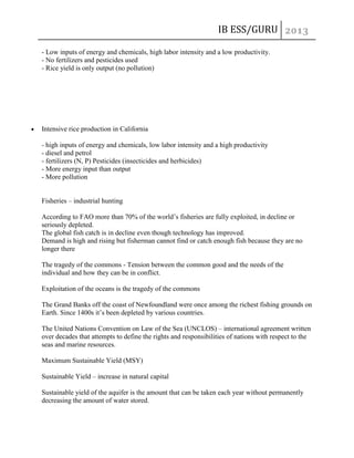 Ib ess exam notes | PDF