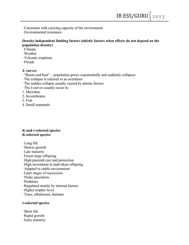 Ib ess exam notes | PDF