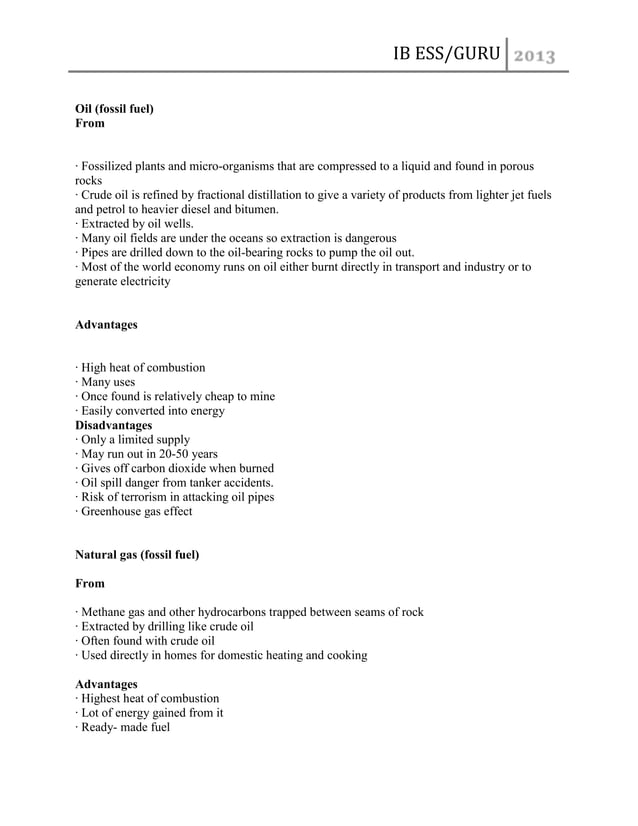 Ib ess exam notes | PDF