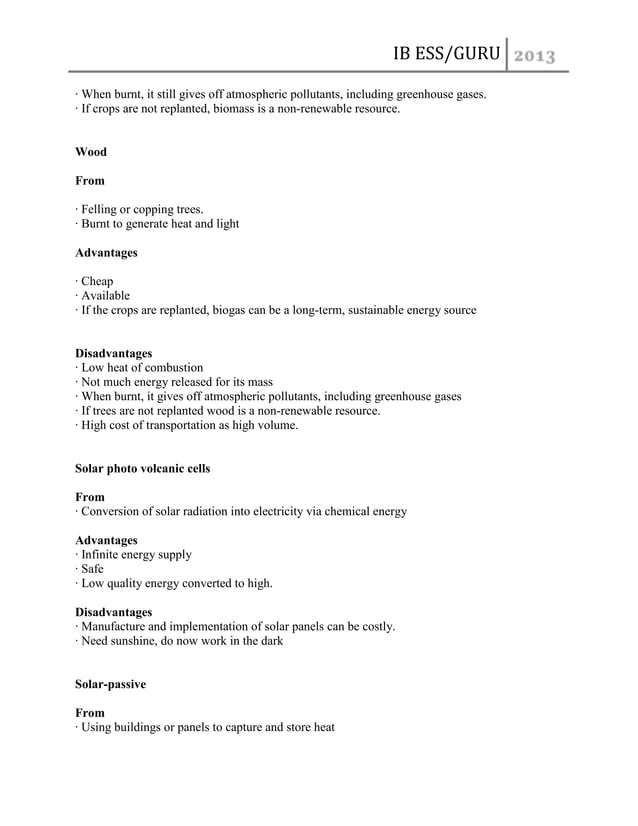 Ib ess exam notes | PDF