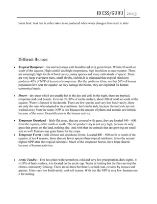 Ib ess exam notes | PDF