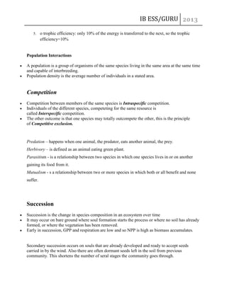 Ib ess exam notes | PDF