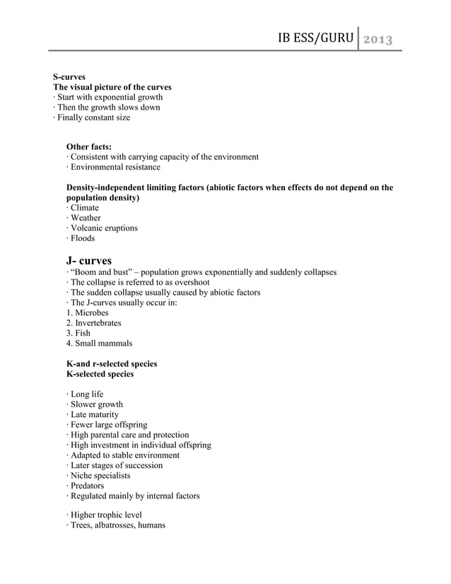 Ib ess exam notes | PDF