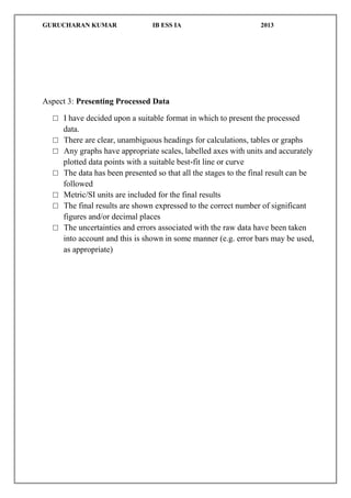 IB ESS -How to write a Good Lab report | PDF