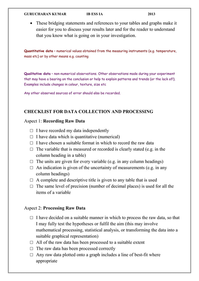 IB ESS How To Write A Good Lab Report IB ESS How To Write A Good Lab Report