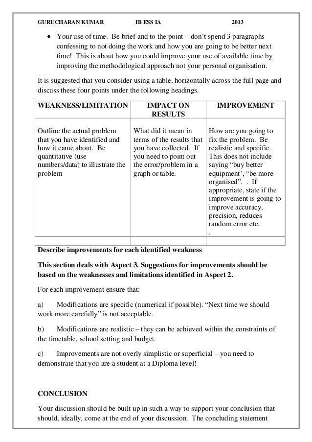 IB ESS How To Write A Good Lab Report IB ESS How To Write A Good Lab Report