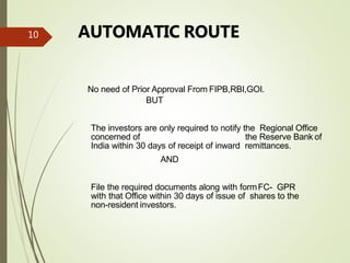 FDI IN INDIA PPT | PPTX