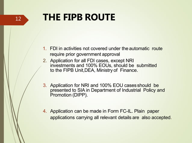FDI IN INDIA PPT | PPTX