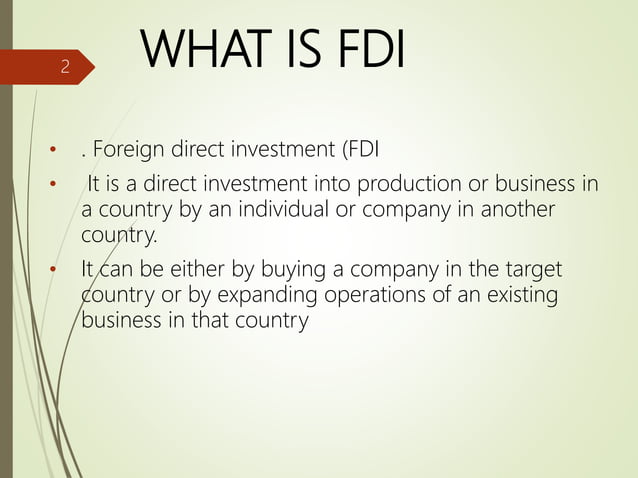 FDI IN INDIA PPT | PPTX