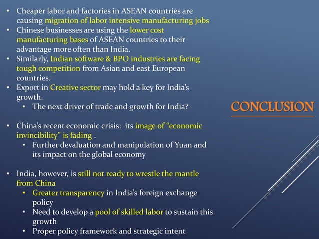 India vs China: Trade is an Engine of Growth | PPTX | Commodities | Economy