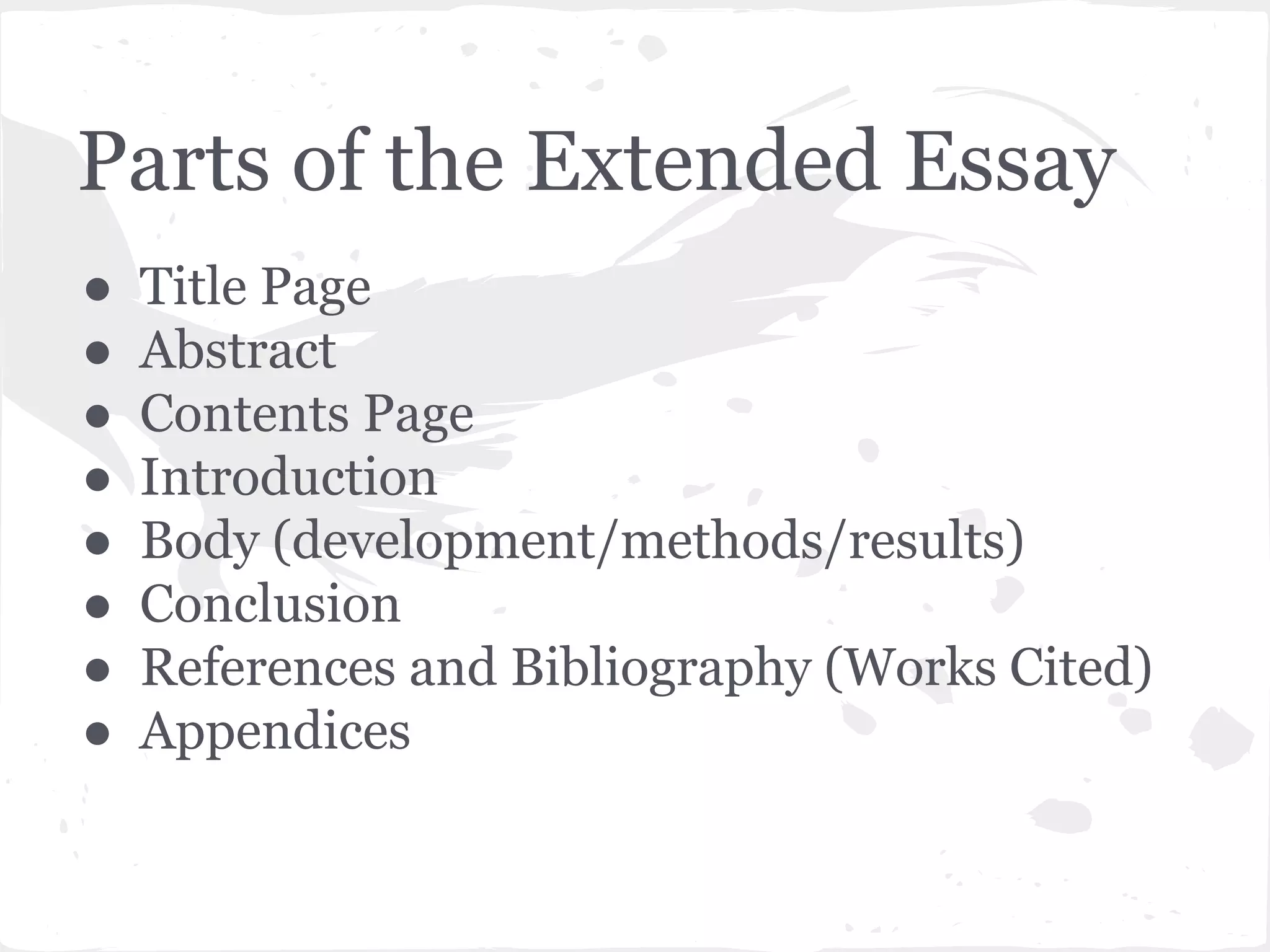 IB Extended Essay Requirements | PPT