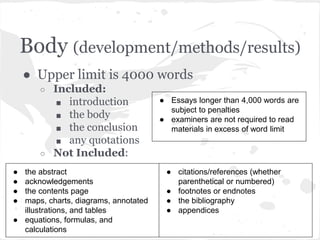 IB Extended Essay Requirements | PPT