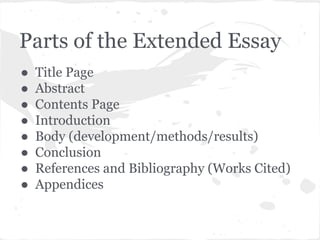 IB Extended Essay Requirements | PPT