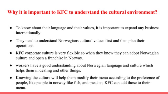 KFC In Norway (Reentry Of KFC In Norway) | PPTX | Business ...