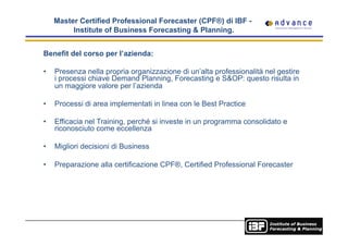 NEW! Demand Planning - IBF - Master Certified Professional Forecaster | PPT