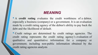 CREDIT RATING METHODOLOGY | PPTX