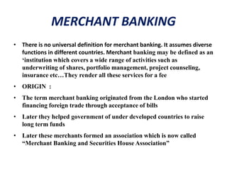 MERCHANT BANKING SERVICES | PPTX