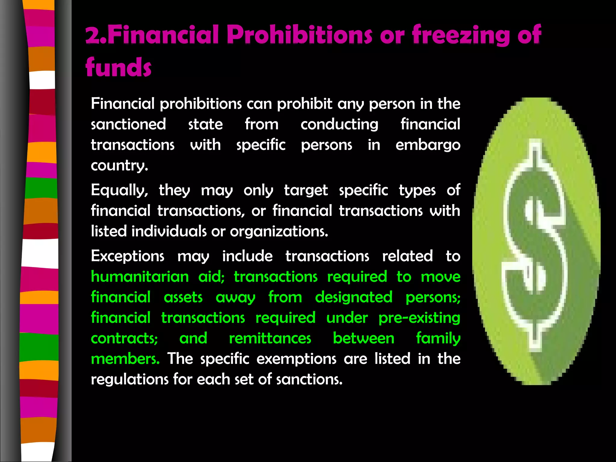 Types of Embargoes with examples | PPT