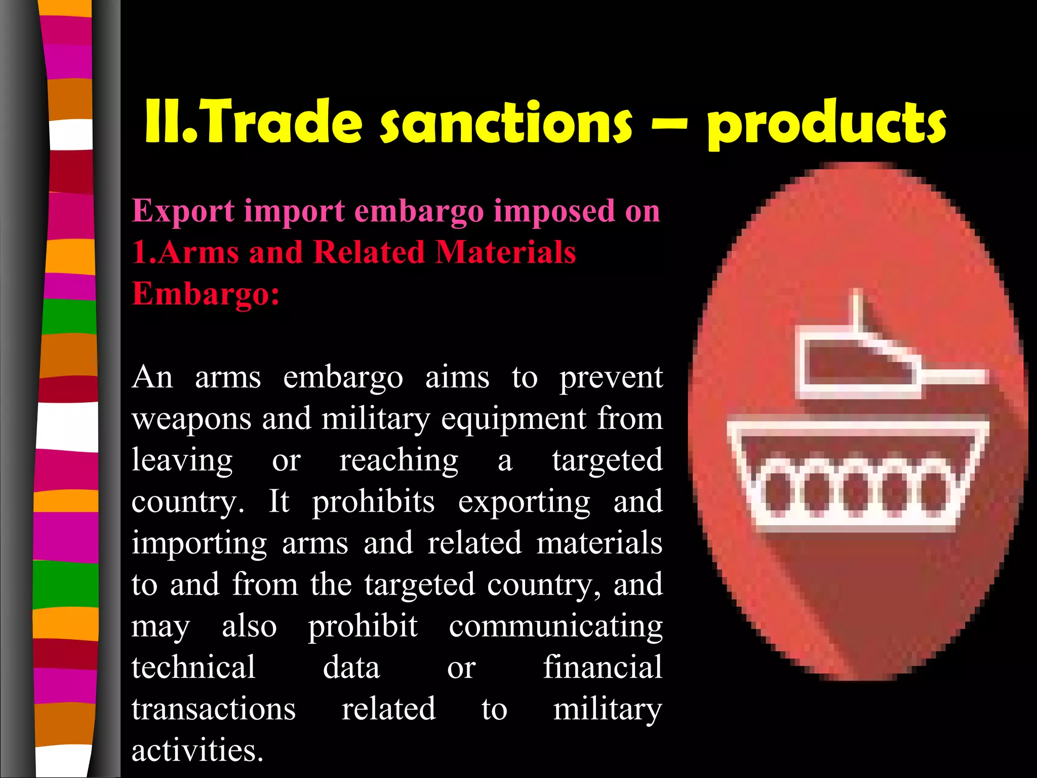 Types of Embargoes with examples | PPT