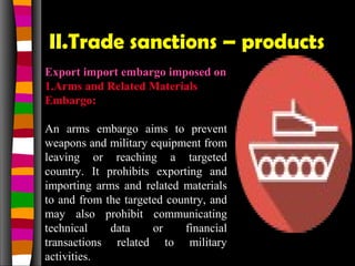 Types of Embargoes with examples | PPT