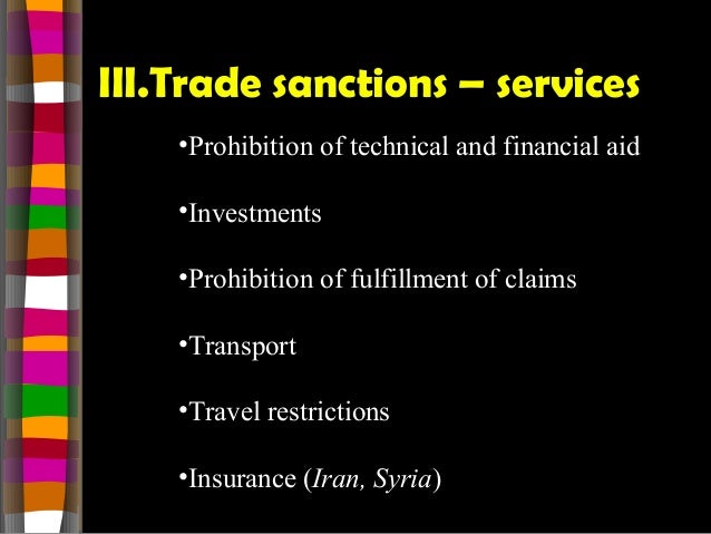 Types of Embargoes with examples
