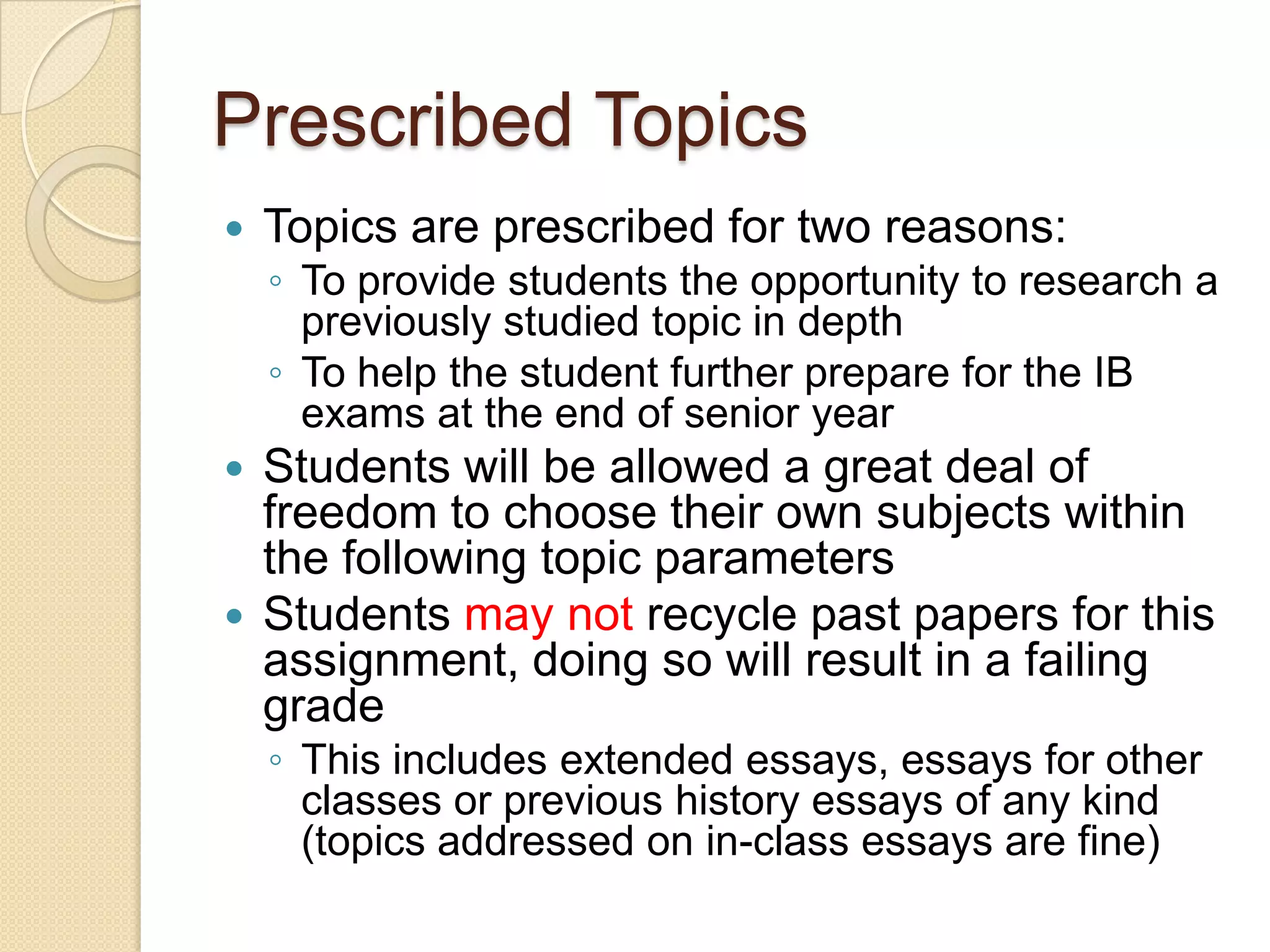 Ib History Internal Assessment--William J. Tolley | PPTX