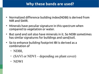 Index based built up index using satellite data | PPT